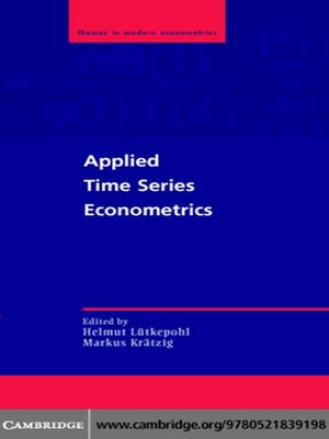 Applied Time Series Econometrics by Helmut Lutkepohl · OverDrive ...