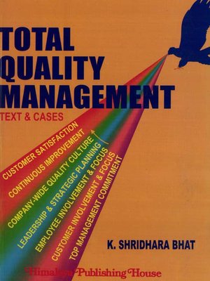 Total Quality Management by K. Shridhara Bhat · OverDrive: eBooks ...